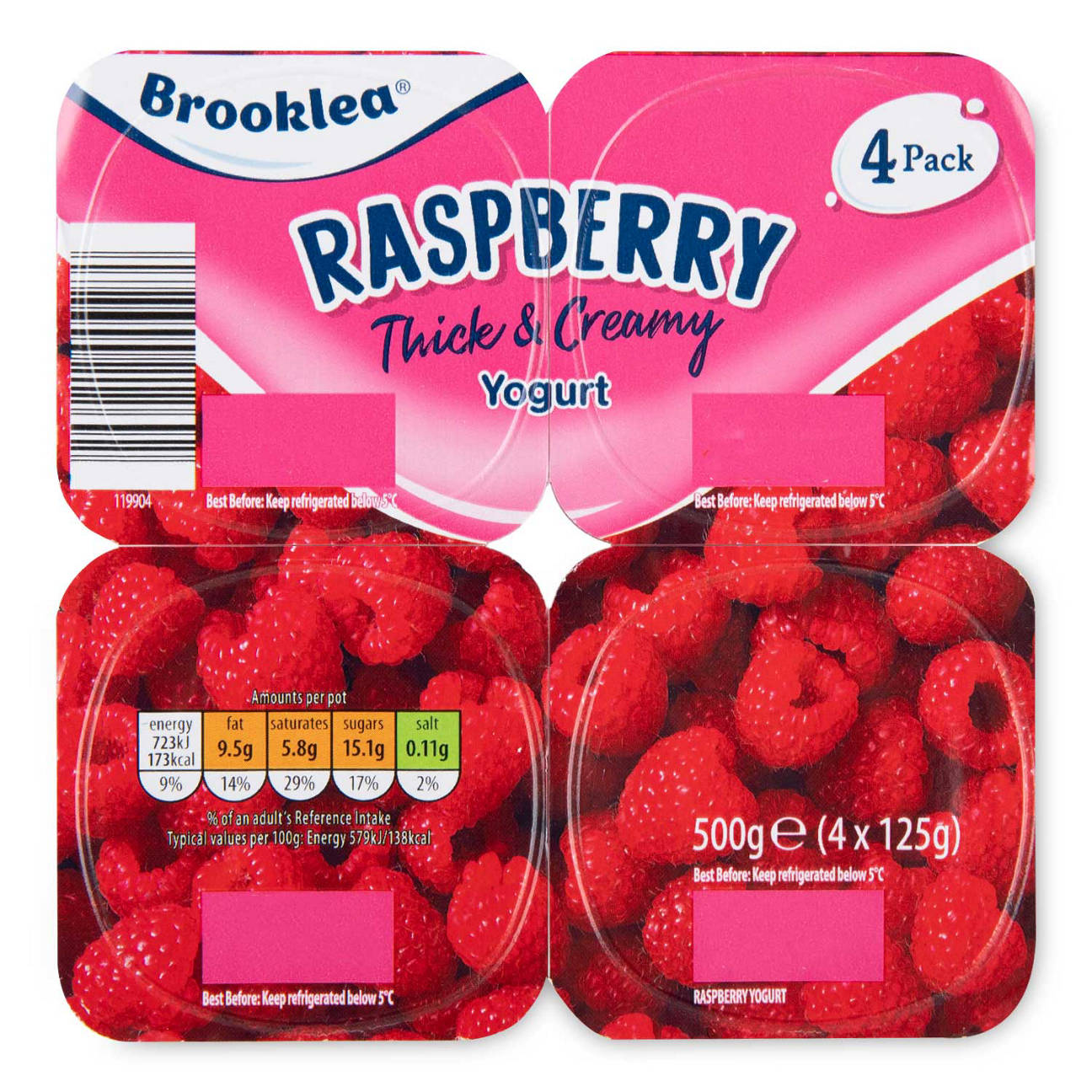 Raspberry Thick & Creamy Yogurt 4 Pack | ALDI UK